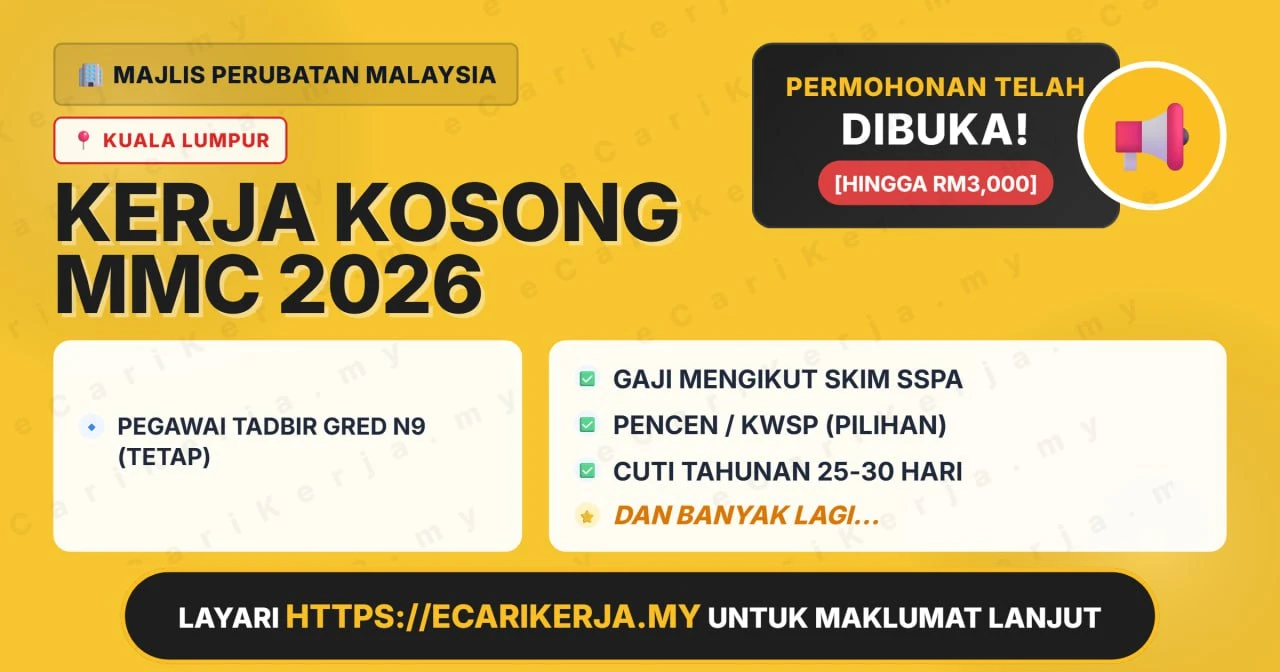 Jawatan Kosong Pegawai Tadbir Gred N9 (Tetap) – Majlis Perubatan ...