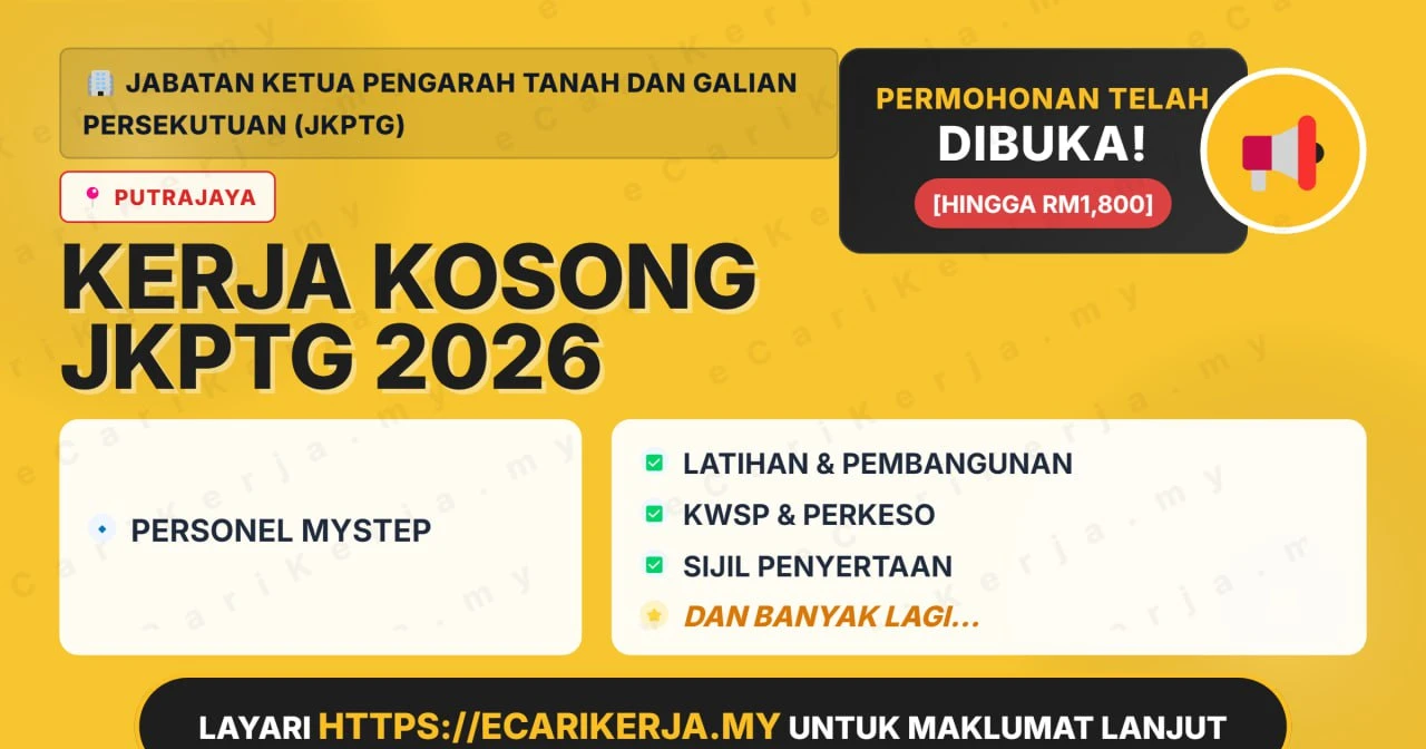Jawatan Kosong Personel Mystep – Jabatan Ketua Pengarah Tanah Dan ...
